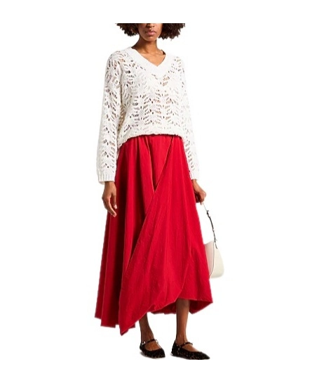 Brunello Cucinelli Solid Color Asymmetrical Mini Skirt