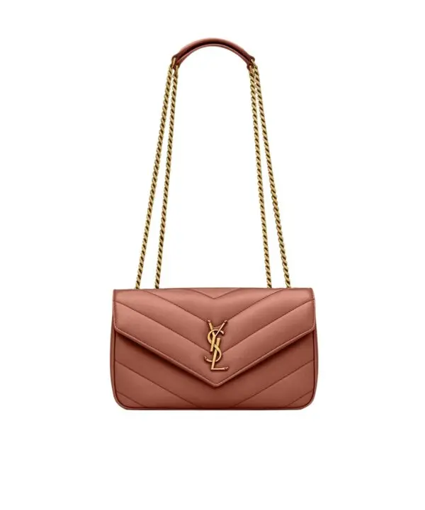 Saint Laurent Loulou Small Matelassé Lambskin Shoulder Bag