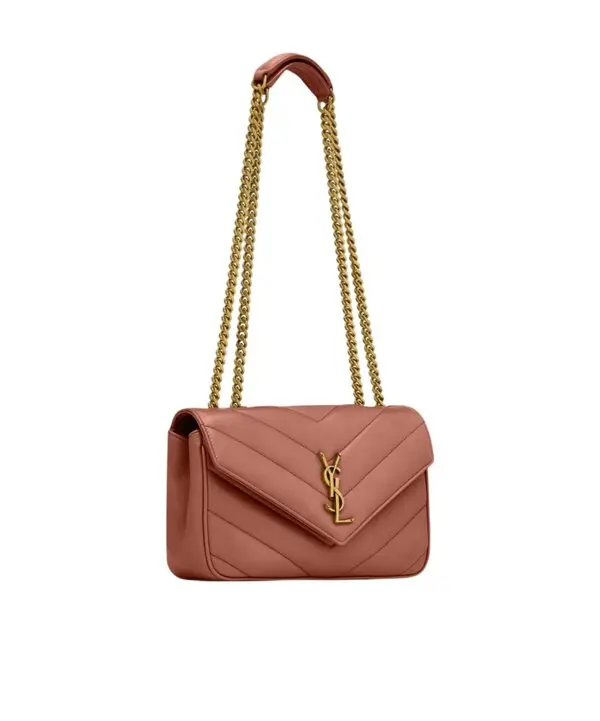 Saint Laurent Loulou Small Matelassé Lambskin Shoulder Bag
