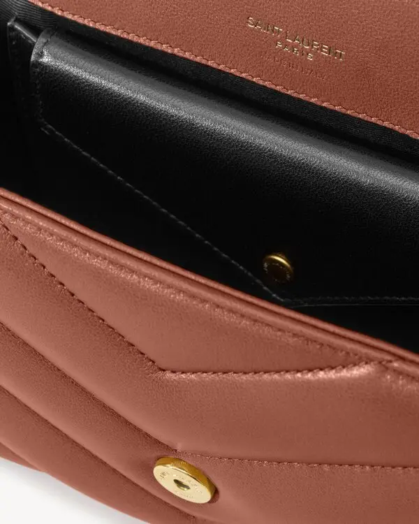 Saint Laurent Loulou Small Matelassé Lambskin Shoulder Bag