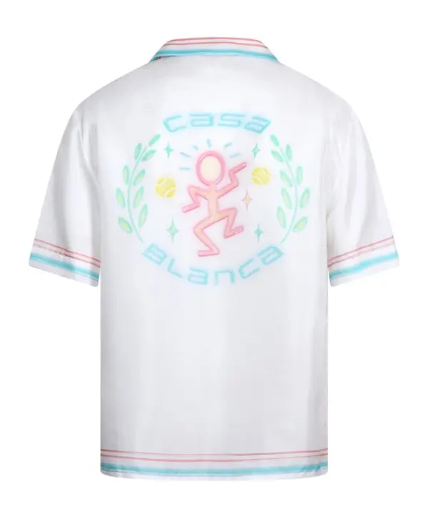 Casablanca Printed Short-sleeved Shirt - White