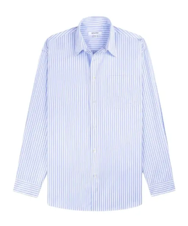 SPORTY  RICH Sporty & Rich Striped Cotton Shirt