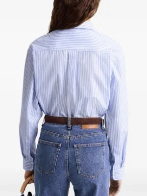 SPORTY  RICH Sporty & Rich Striped Cotton Shirt
