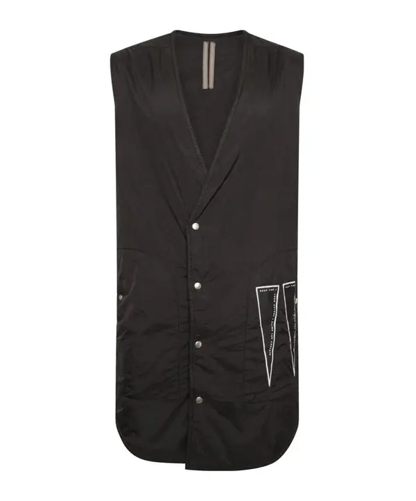 Rick Owens Logo-print Sleeveless Coat