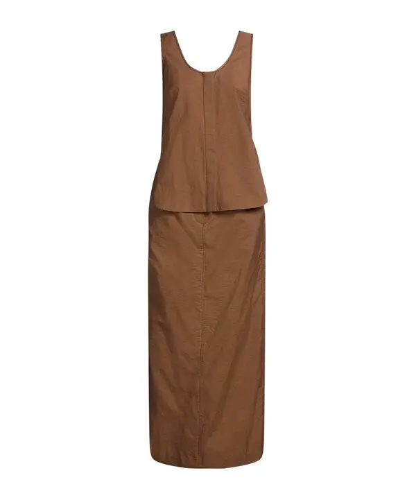 Brunello Cucinelli Solid-color Sleeveless Slim-fit Dress