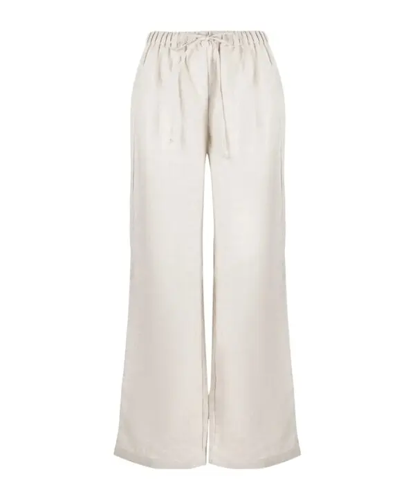 REFORMATION Olina Straight-leg Linen Trousers - Oatmeal