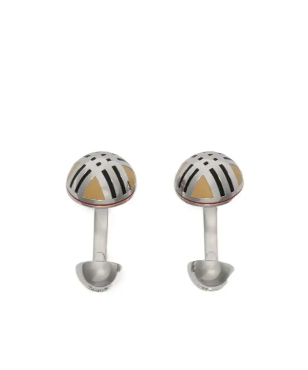 Burberry Enamel Check Cufflinks