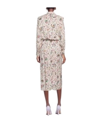Isabel Marant Étoile Floral Print Mandarin Collar Shirt Dress