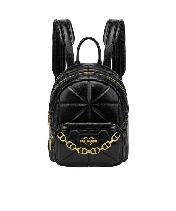 Moschino Quilted Faux-leather Backpack