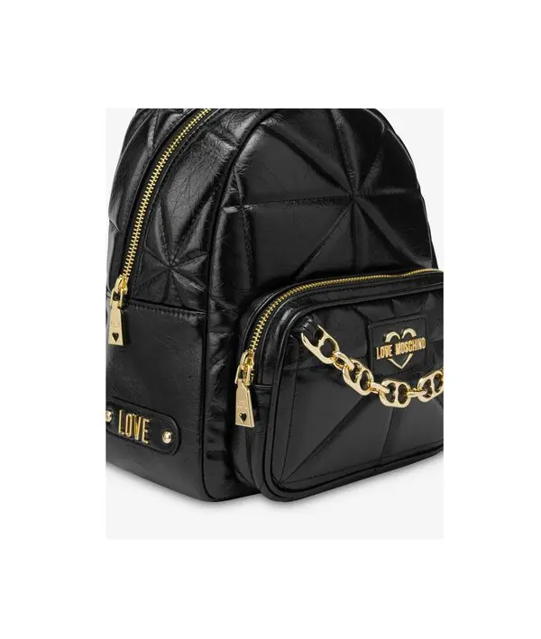 Moschino Quilted Faux-leather Backpack
