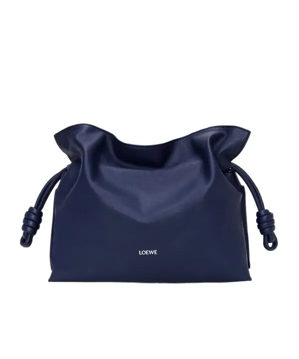 Loewe Medium Flamenco Clutch In Nappa Calfskin - Abyss Blue