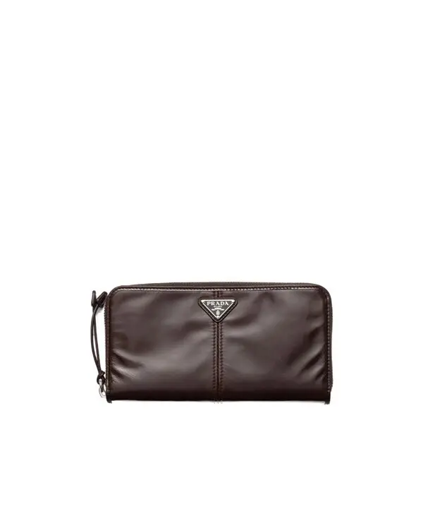 Prada Leather Wallet - Dark Brown