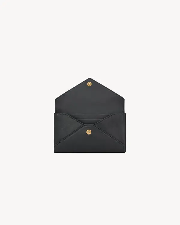 Saint Laurent Letter Wallet In Leather