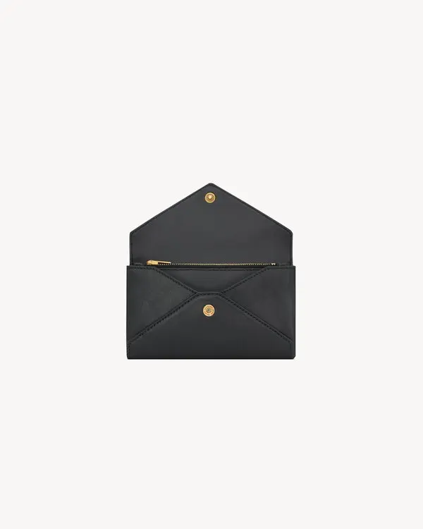 Saint Laurent Letter Wallet In Leather