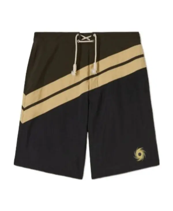 Palm Angels Stripe Detailed Drawstring Swim Shorts