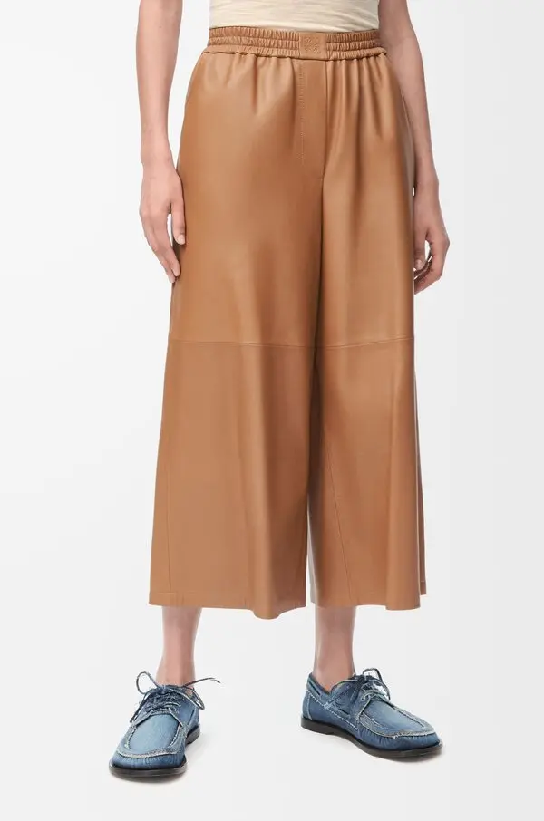 Loewe Cropped Nappa Lambskin Trousers