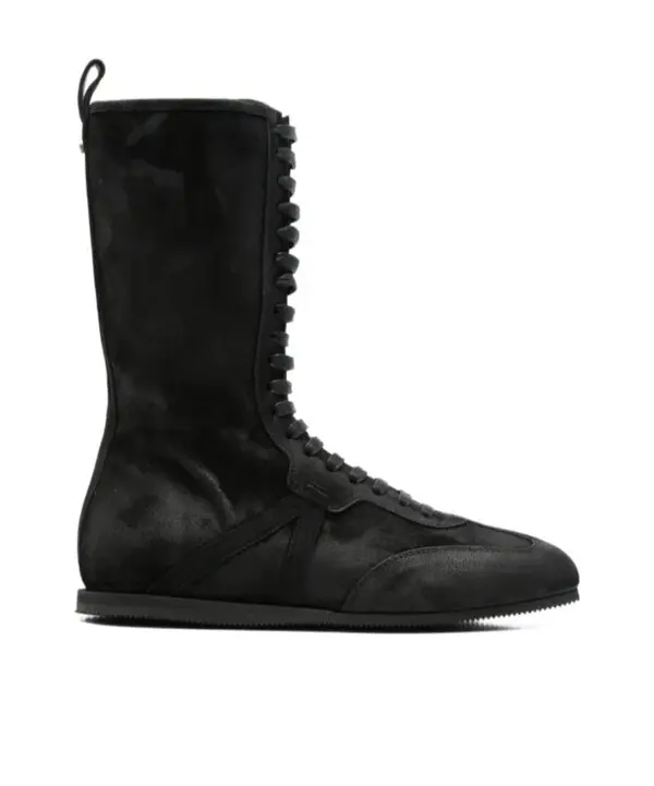 ANN DEMEULEMEESTER Suede Lace-up Boots