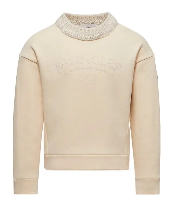 Moncler Embroidered Logo Cotton Sweatshirt