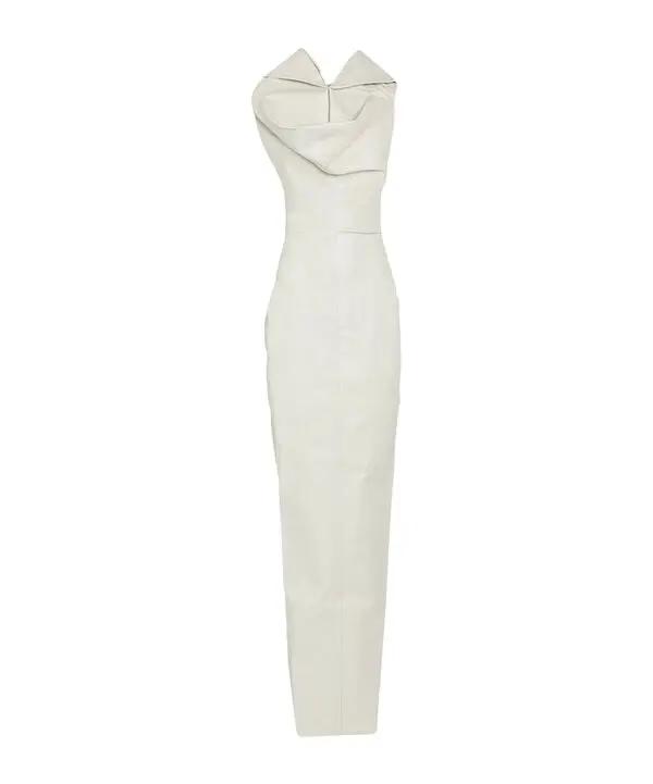 Rick Owens Sleeveless Coated Effect Denim Dress