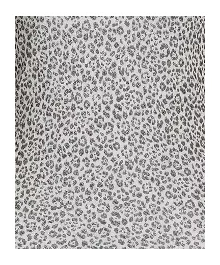 Saint Laurent Leopard Print Turtleneck Wool Knit Sweater