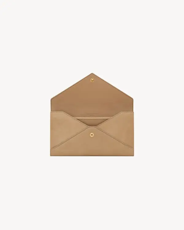 Saint Laurent Letter Large Wallet In Leather