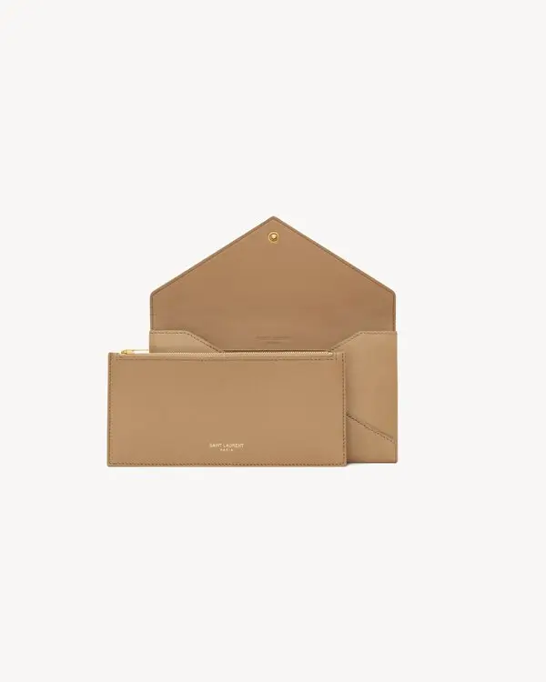 Saint Laurent Letter Large Wallet In Leather