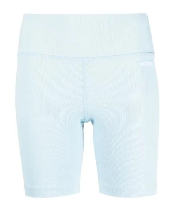 SPORTY  RICH Sporty & Rich Ribbed Biker Shorts With Logo Patch