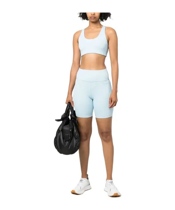 SPORTY  RICH Sporty & Rich Ribbed Biker Shorts With Logo Patch