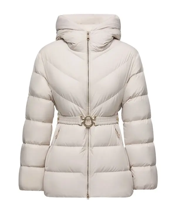 Moncler Brousse Diagonal-quilted Hooded Short Down Jacket