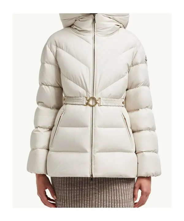Moncler Brousse Diagonal-quilted Hooded Short Down Jacket