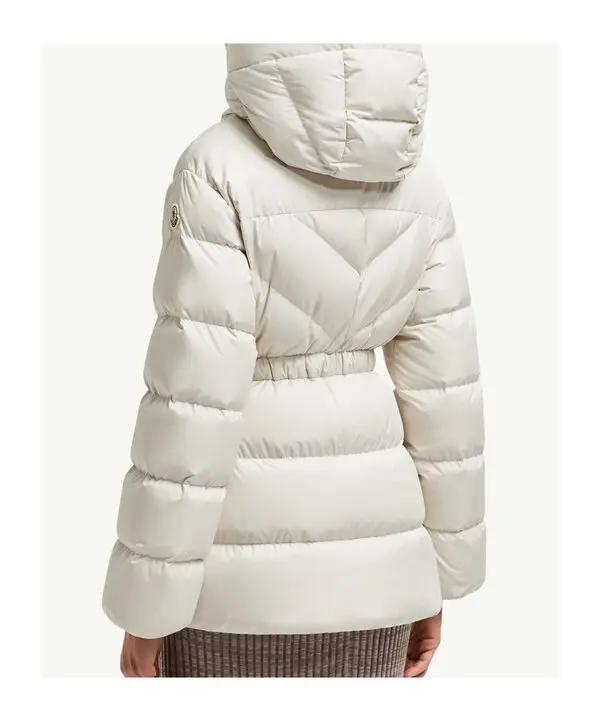 Moncler Brousse Diagonal-quilted Hooded Short Down Jacket