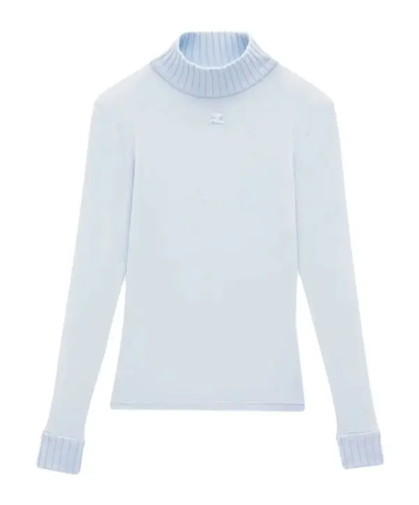 COURREGES Re-edition Second-skin High-neck Top