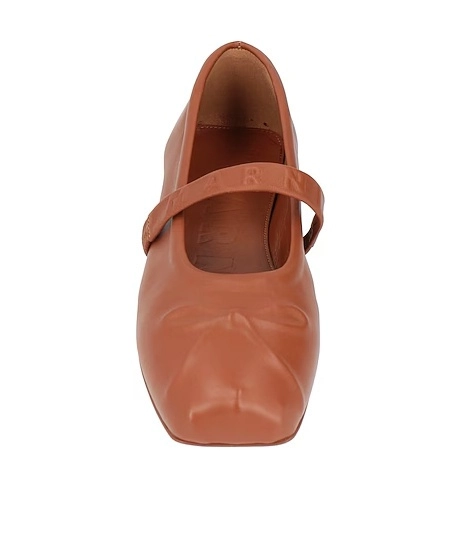 Marni Minimal Leather Mary Jane Flats