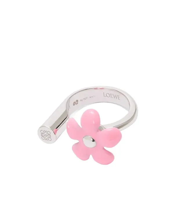 Loewe Flor Ring In Sterling Silver And Enamel