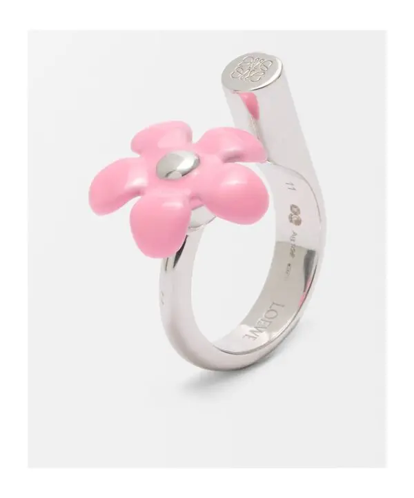 Loewe Flor Ring In Sterling Silver And Enamel