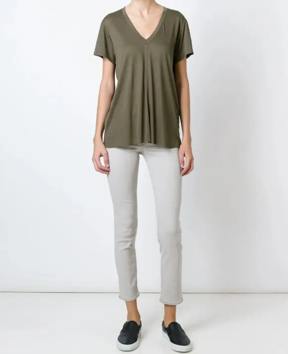 Helmut Lang V-neck Short Sleeve T-shirt
