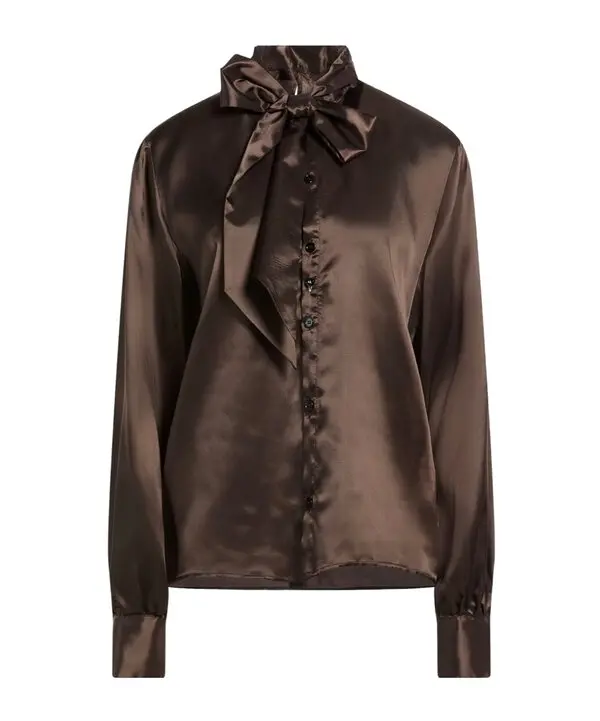 MAISON MARGIELA Satin Bow Detail Blouse