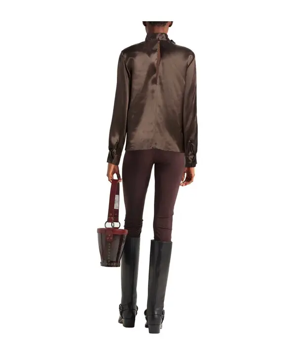 MAISON MARGIELA Satin Bow Detail Blouse