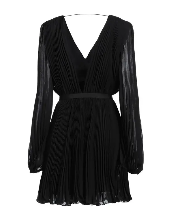 Max Mara Solid Color Long-sleeve Pleated Maxi Dress