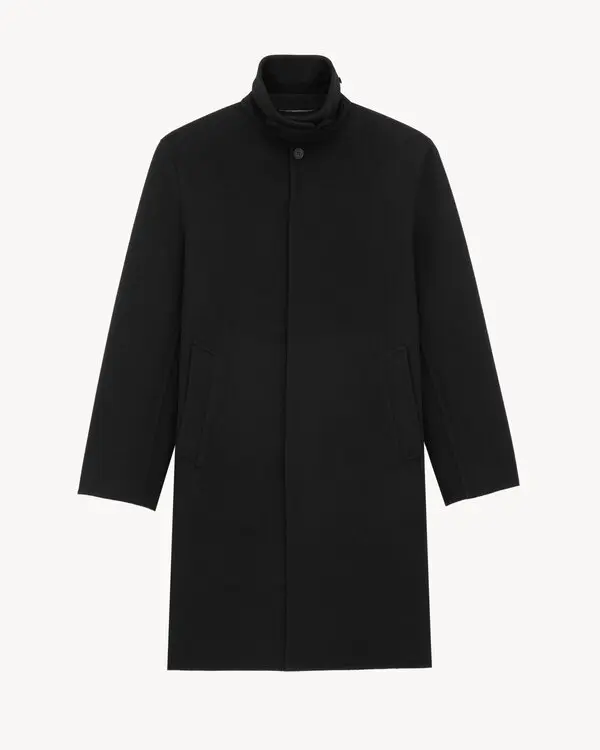 Saint Laurent Button Detailed Knee-length Coat
