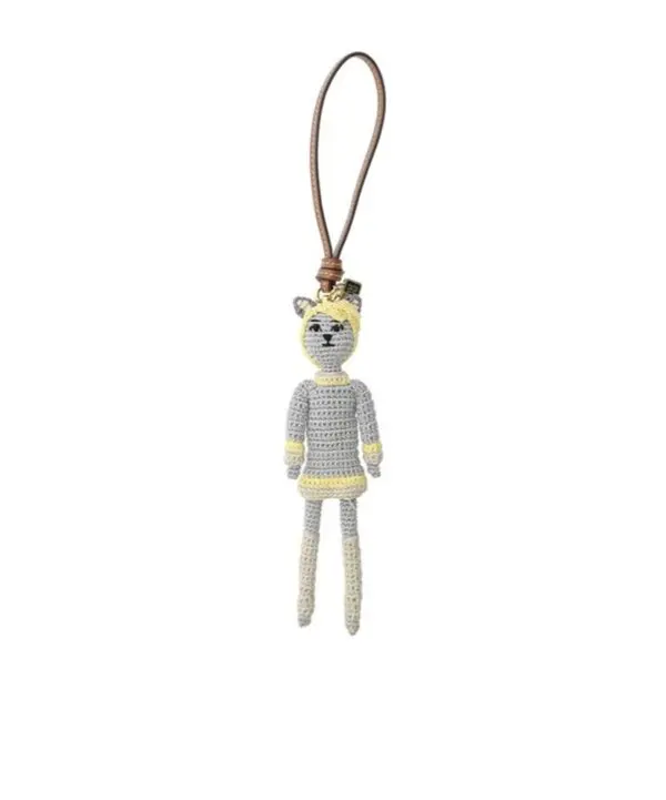 Miu Miu Crochet "technical Yarn Trick" Charm - Gray