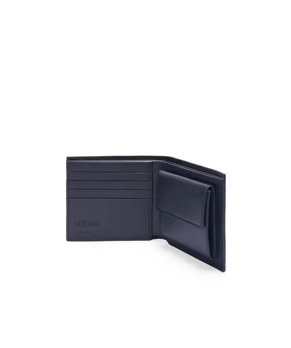 Loewe Bifold Coin Wallet In Textured Classic Calfskin