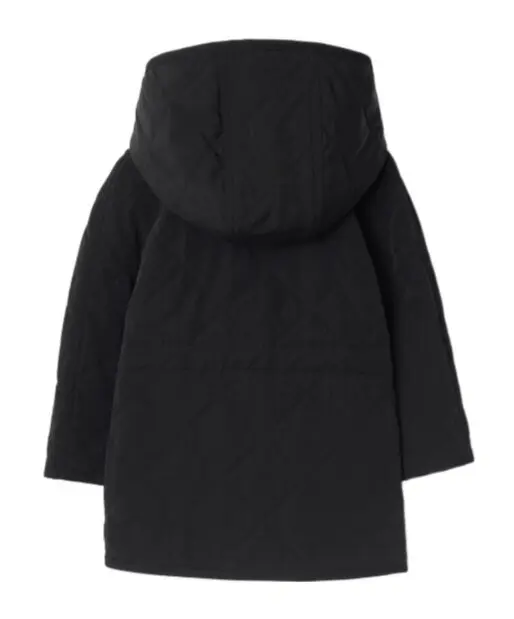 Burberry Quilted Hooded Jacket With Embroidered Equestrian Knight Design