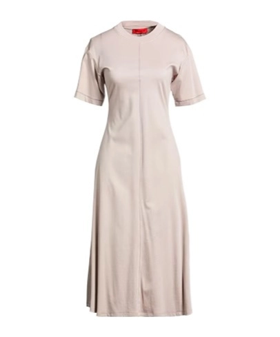 MAXCO. Midi T-shirt Dress With Round Neck And Short Sleeves