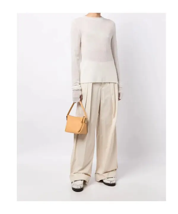 LOW CLASSIC Semi-sheer Fine-knit Jumper