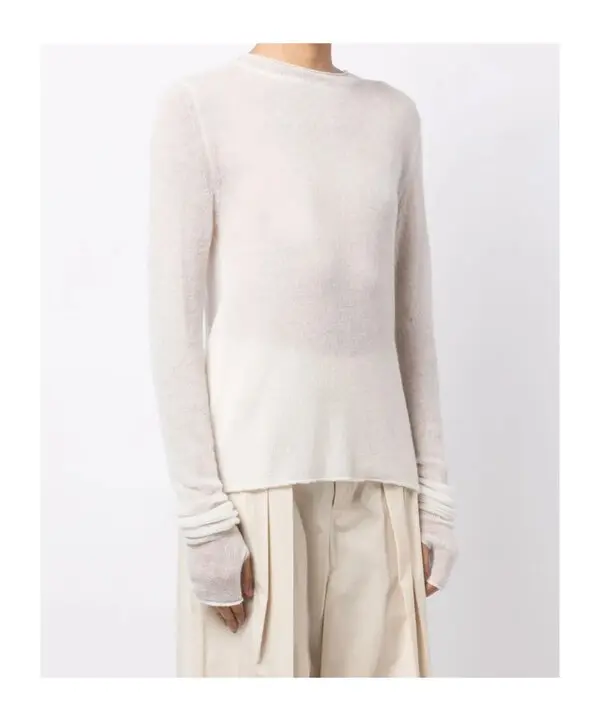 LOW CLASSIC Semi-sheer Fine-knit Jumper