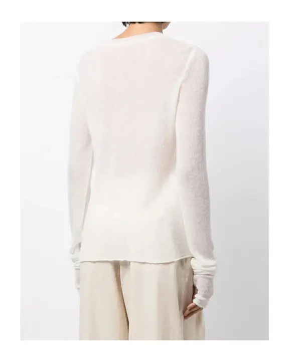 LOW CLASSIC Semi-sheer Fine-knit Jumper