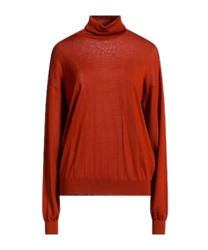 Saint Laurent Solid Color Wool Turtleneck Knit Sweater