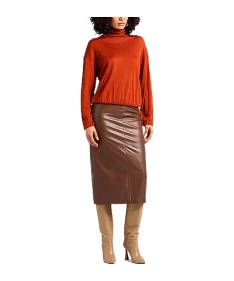 Saint Laurent Solid Color Wool Turtleneck Knit Sweater