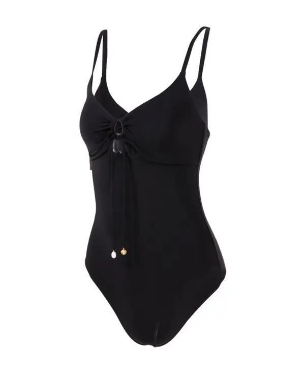 Tory Burch Ruched Cut-out One-piece Swimsuit